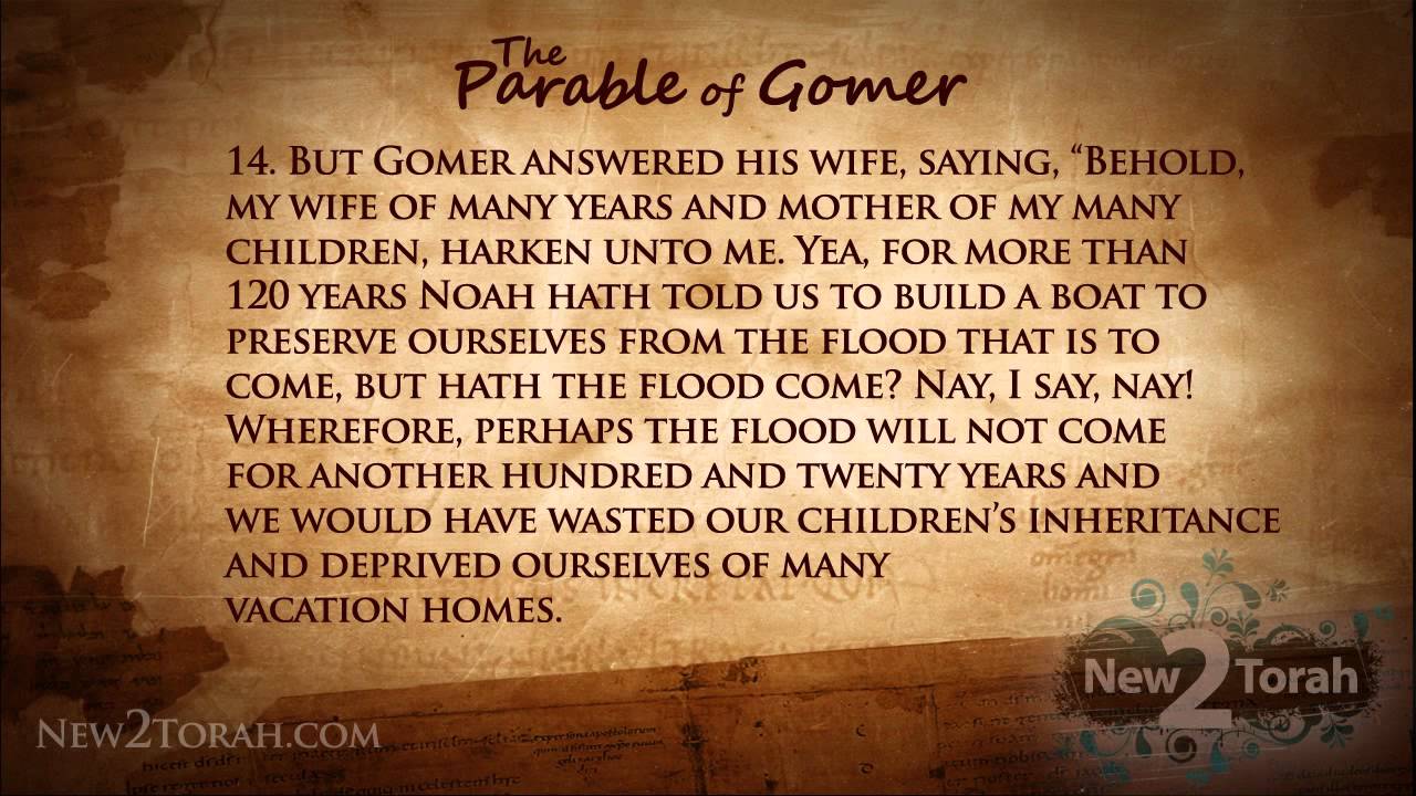 Noah and the Parable Of Gomer - New2Torah.com